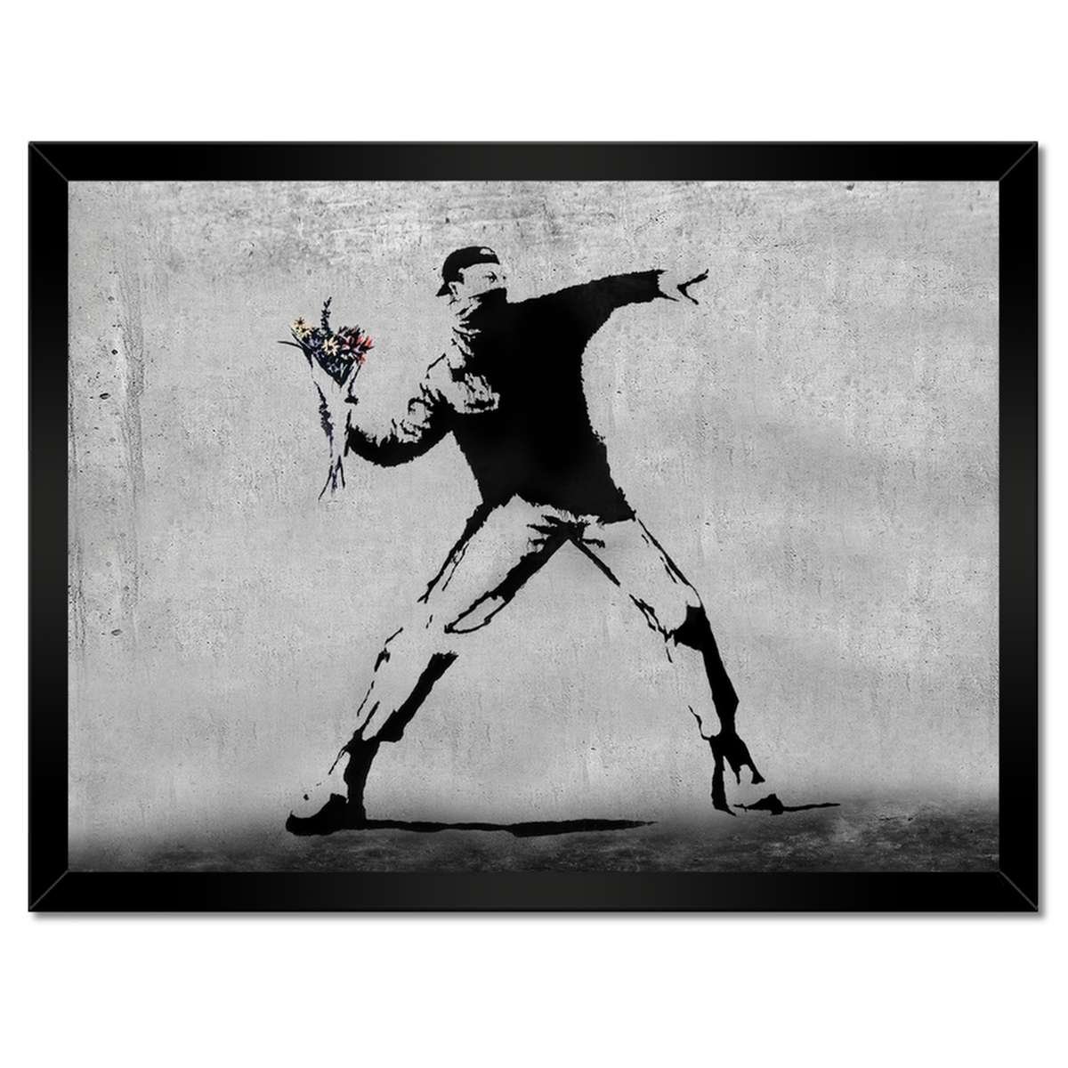 Plakat w ramie 40x30 Banksy Miotacz kwiatów - ZeSmakiem | Sklep EMPIK.COM