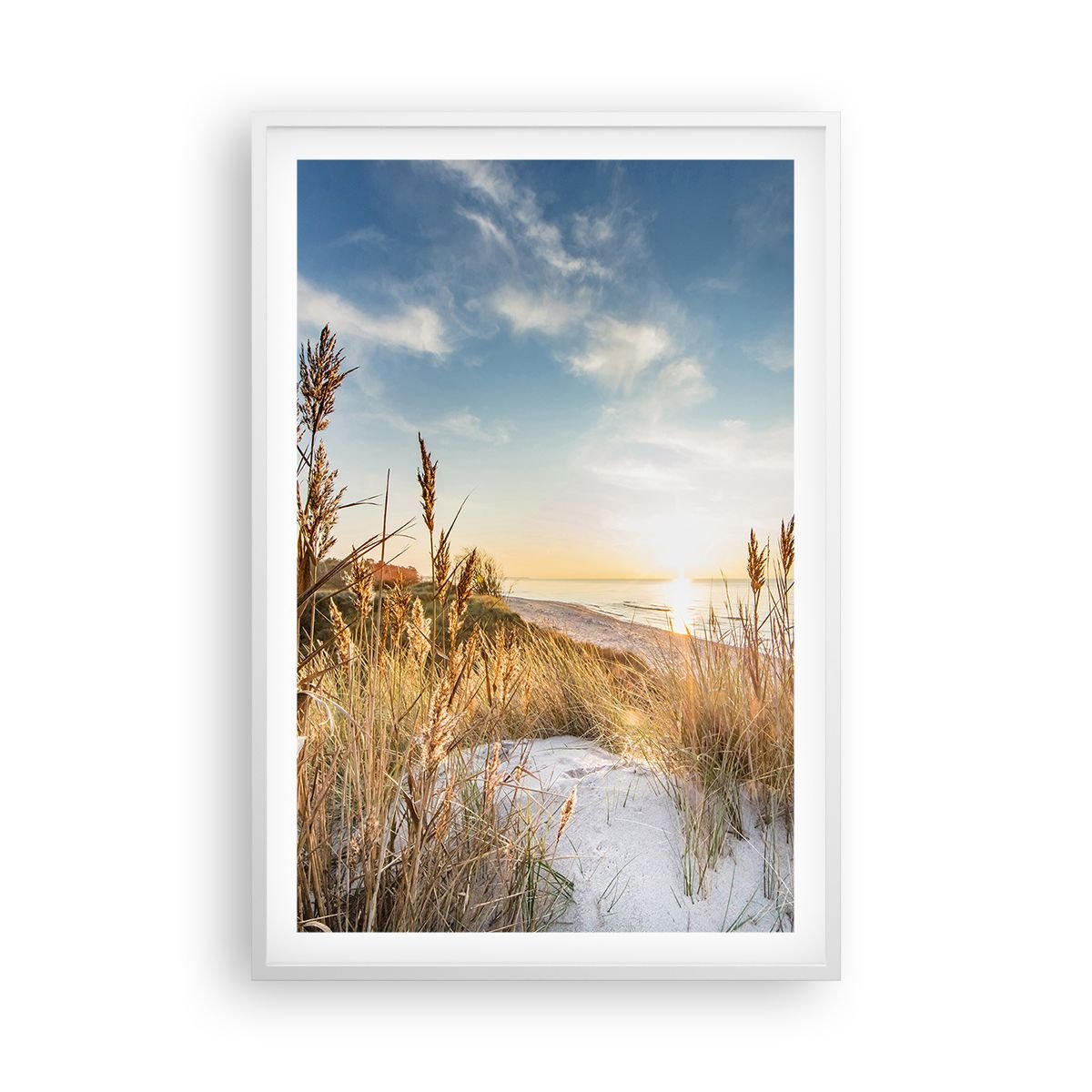 Plakat w ramie Arttor Północna plaża - 61x91 cm - Plakat w białej ramie ...