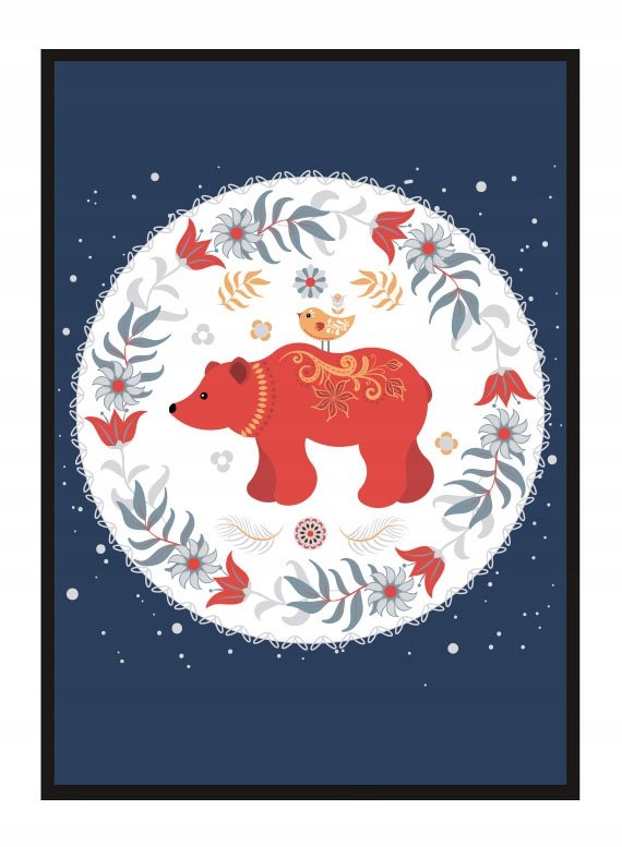 Plakat w ramie E-DRUK Miś Bajka, 33x43 cm - e-druk | Sklep EMPIK.COM