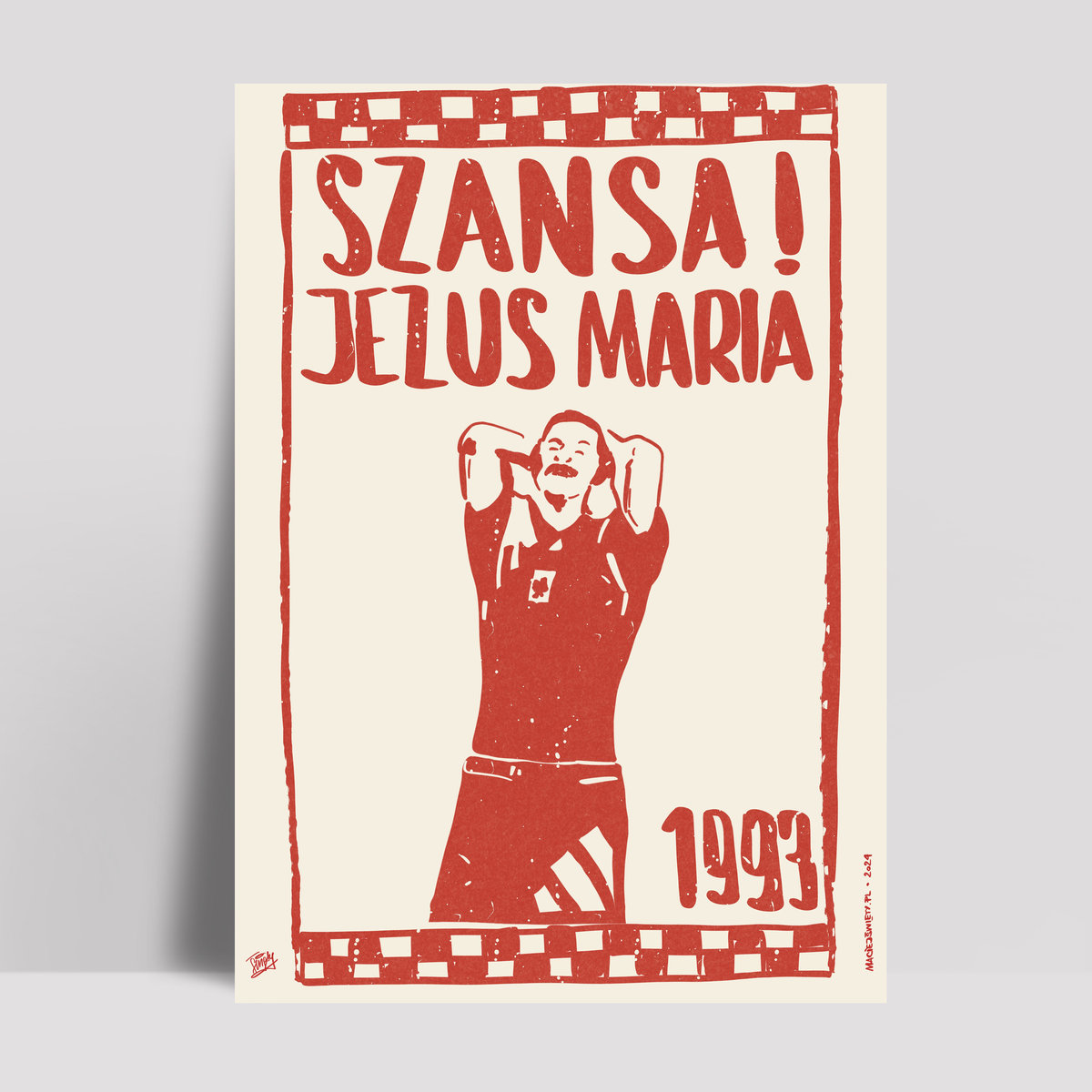 Plakat w ramie Szansa! Jezus Maria rama aluminiowa kolor czarny 50x70 ...