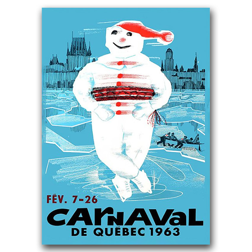 Plakat w stylu vintage Quebec Carnaval Canada A2 - Vintageposteria ...