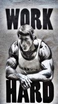 Plakat Work Hard Arnold Schwarzenegger Kulturysta - Atram | Sklep EMPIK.COM