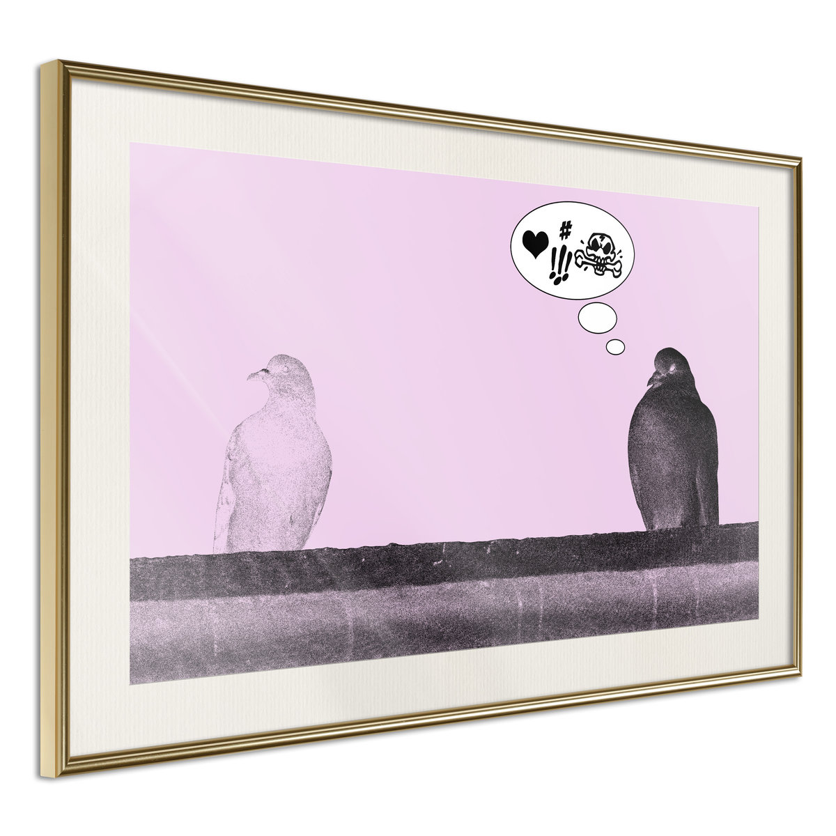 Plakat - Zaloty [Poster] 60x40 Rama złota z passe-partout papier ...