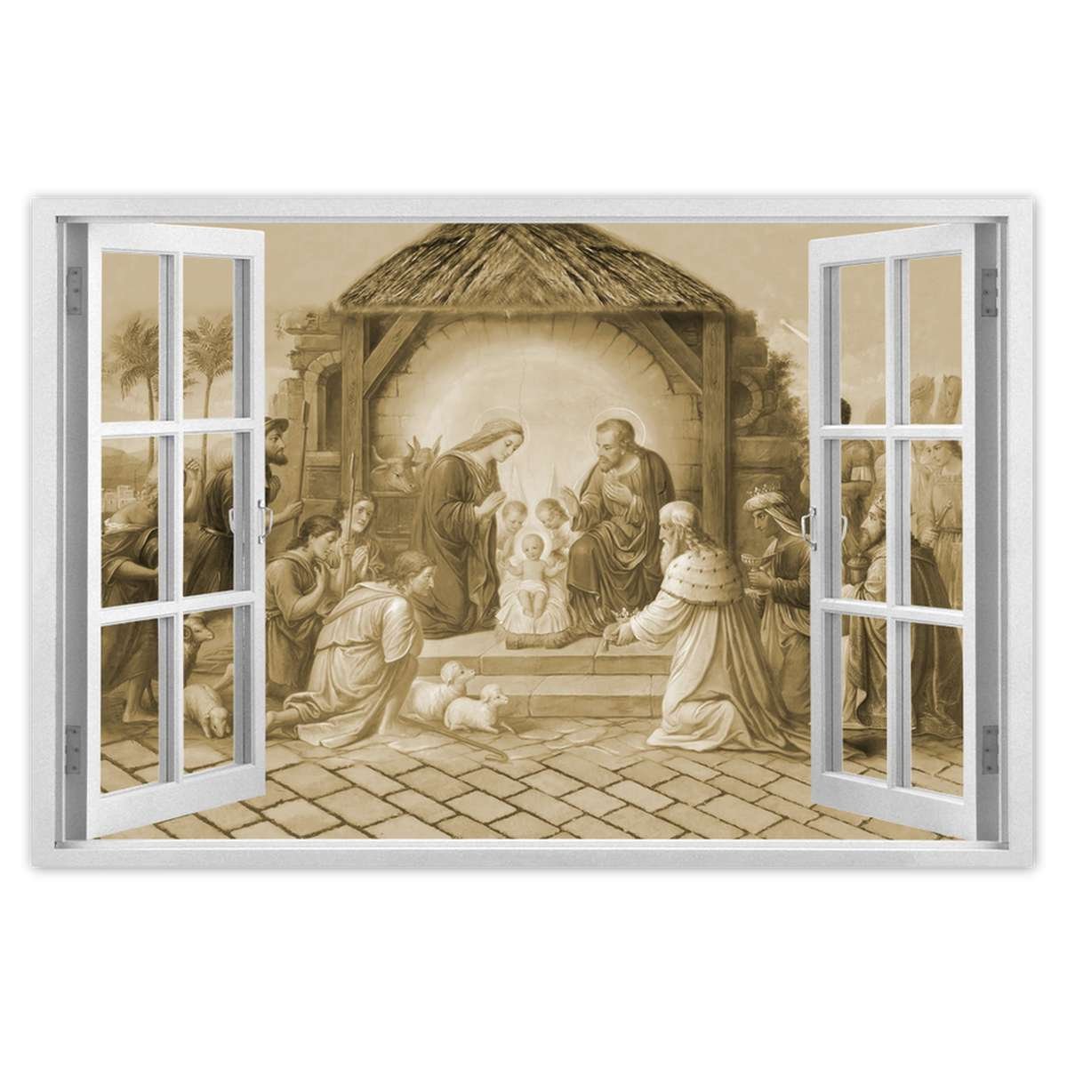 Plakat Żłóbek w kolorze sepii, 60x40 cm - ZeSmakiem | Sklep EMPIK.COM