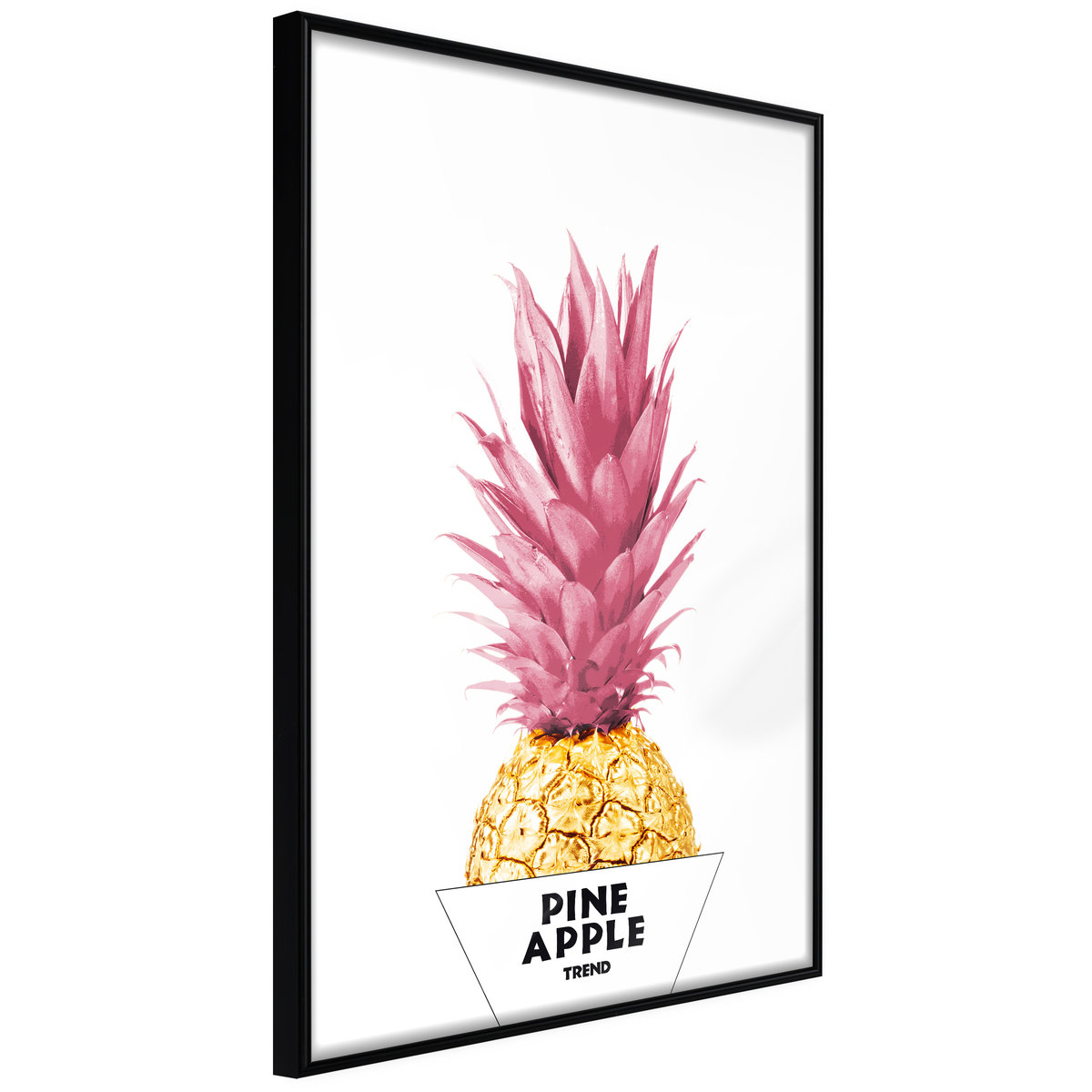 Plakat - Złoty ananas [Poster] 40x60 Rama czarna papier plakatowy 250 g ...