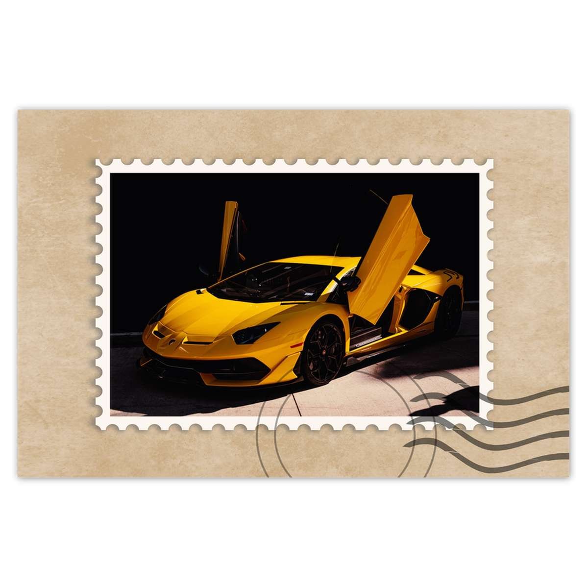 Plakat Żółte sportowe auto, 60x40 cm - ZeSmakiem | Sklep EMPIK.COM