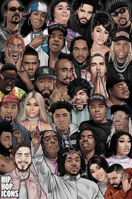 Plakaty na ścianę Hip Hop Icons Plakat dla Chłopaka Na prezent 61x91,5 ...