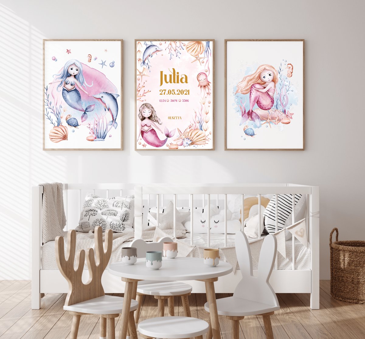 Plakaty ścienne Podwodny świat, Metryczka, Syreny format A2 - Wallie ...