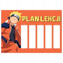 PLAN LEKCJI A4 TYGODNIOWY PLANER ANIME NARUTO WZÓR - Inna marka | Sklep ...