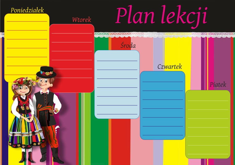 Plan lekcji dla dzieci - łowicz - Artfolk | Sklep EMPIK.COM