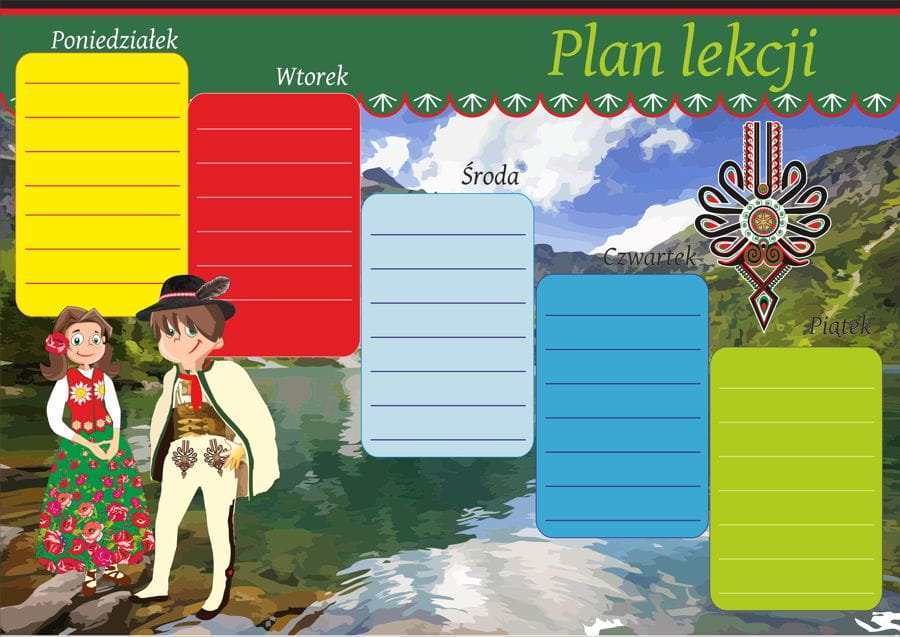 Plan lekcji dla dzieci - Podhale - Artfolk | Sklep EMPIK.COM
