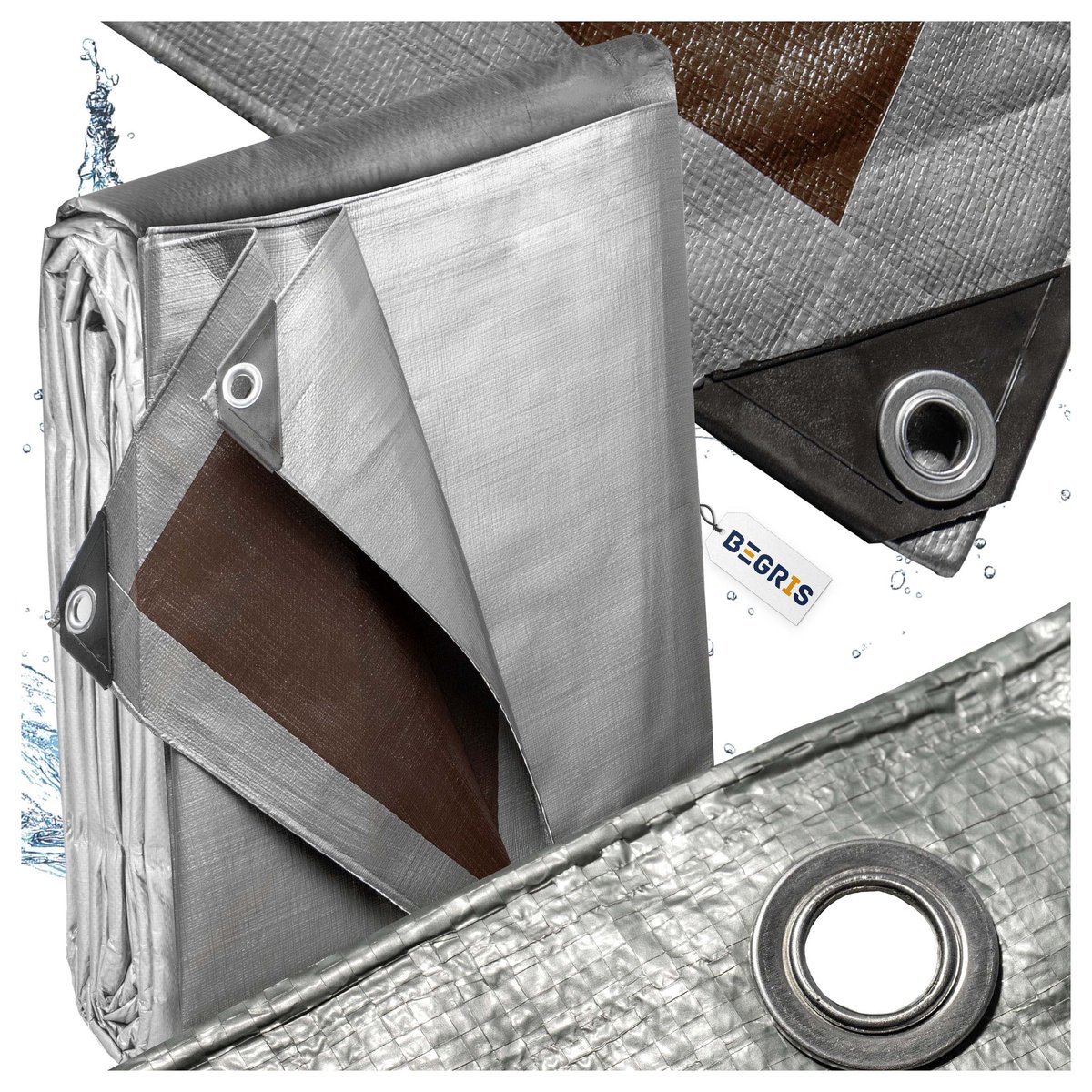 PLANDEKA OKRYCIE 3X4 210G PŁACHTA GRUBA MROZOODPORNA UV MOCNE WZMOCNIONA - Begris | Sklep EMPIK.COM