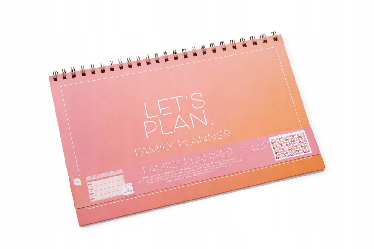 Planer rodzinny Let's Plan Family Planner 52 tygodnie spiralny rodzinny ...