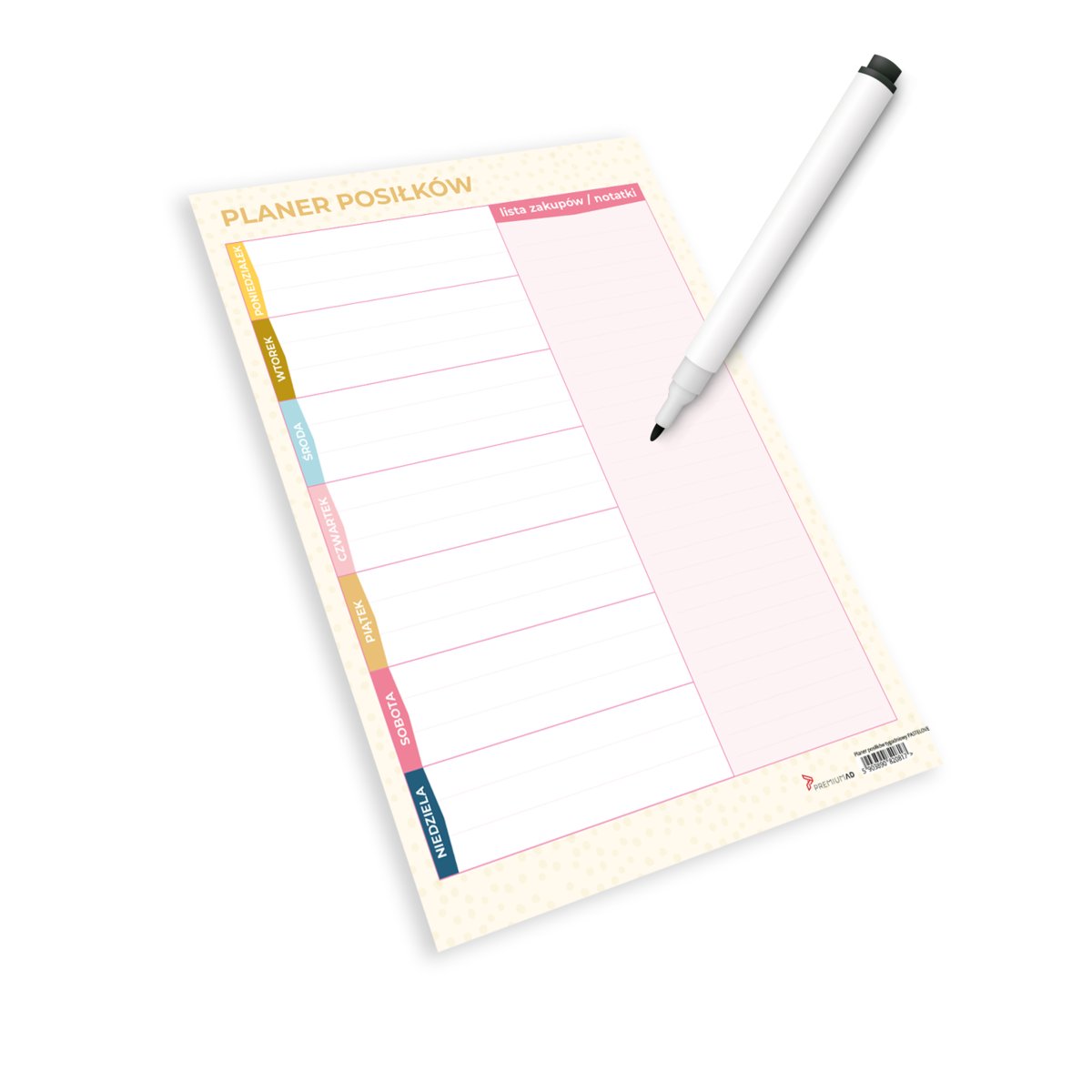 Planer uniwersalny plan posiłków PASTELOVE - PremiumAd | Sklep EMPIK.COM