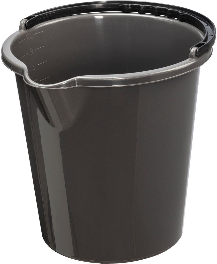 PLAST TEAM - Wiadro z wylewką - Vancouver - ciemnoszare - 10 L - Plast ...