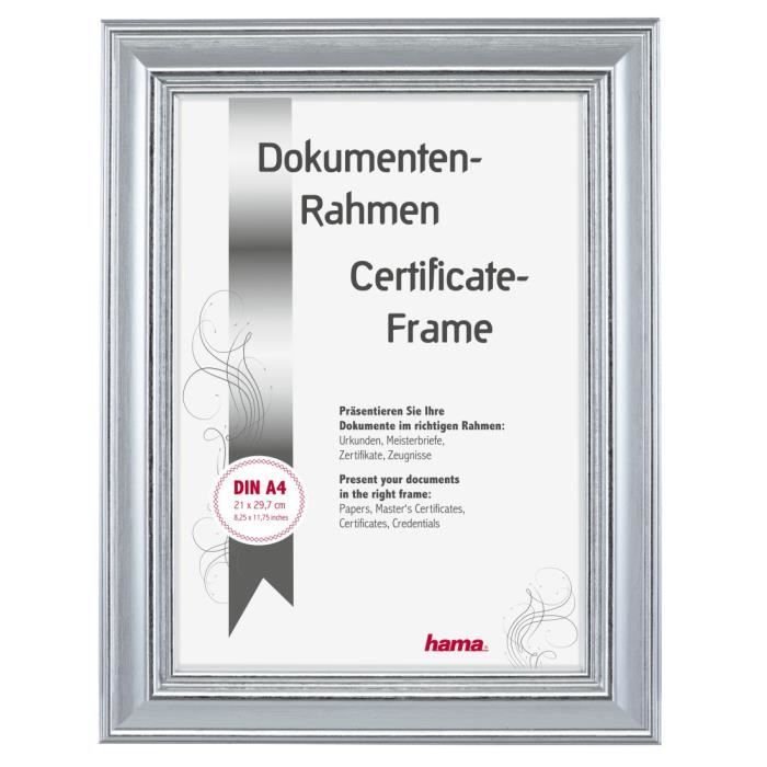 Plastikowa ramka na zdjęcie "Lobby", srebrna, 21 x 29,7 cm - Inna marka | Sklep EMPIK.COM