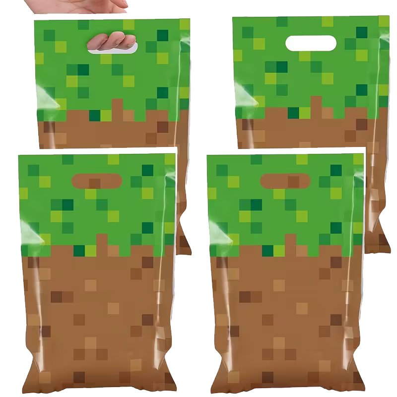 Plastikowa Torebka w Pikselowym Stylu Ziemia Minecraft 16,5x25cm - Inna ...