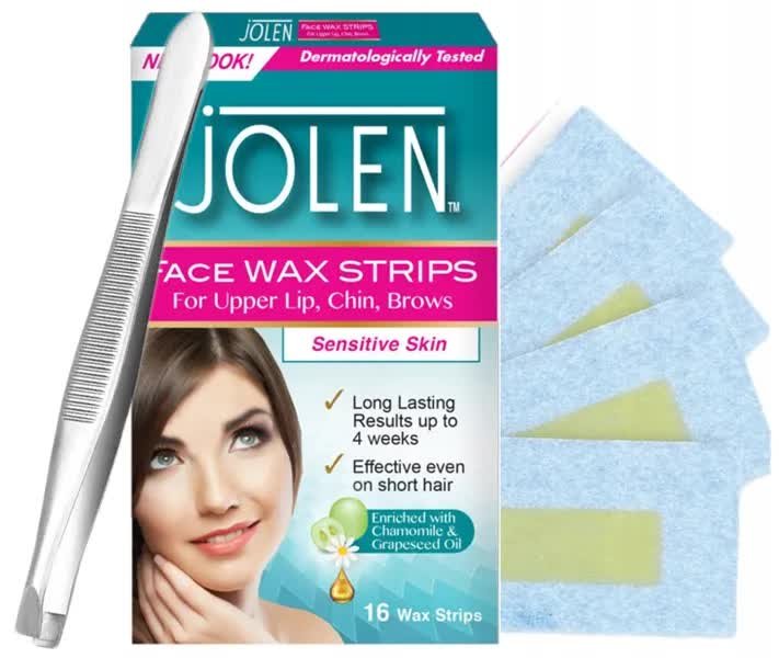 Plastry do depilacji twarzy wąsika brwi broda paski + PĘSETA do włosów brwi zestaw | Sklep EMPIK.COM