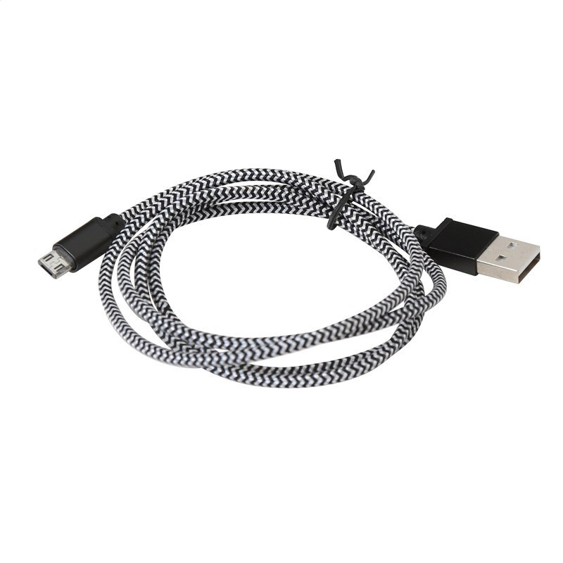 Platinet Hermes Micro Usb To Usb Fabric Braided Cable Kabel 1M Black Te ...