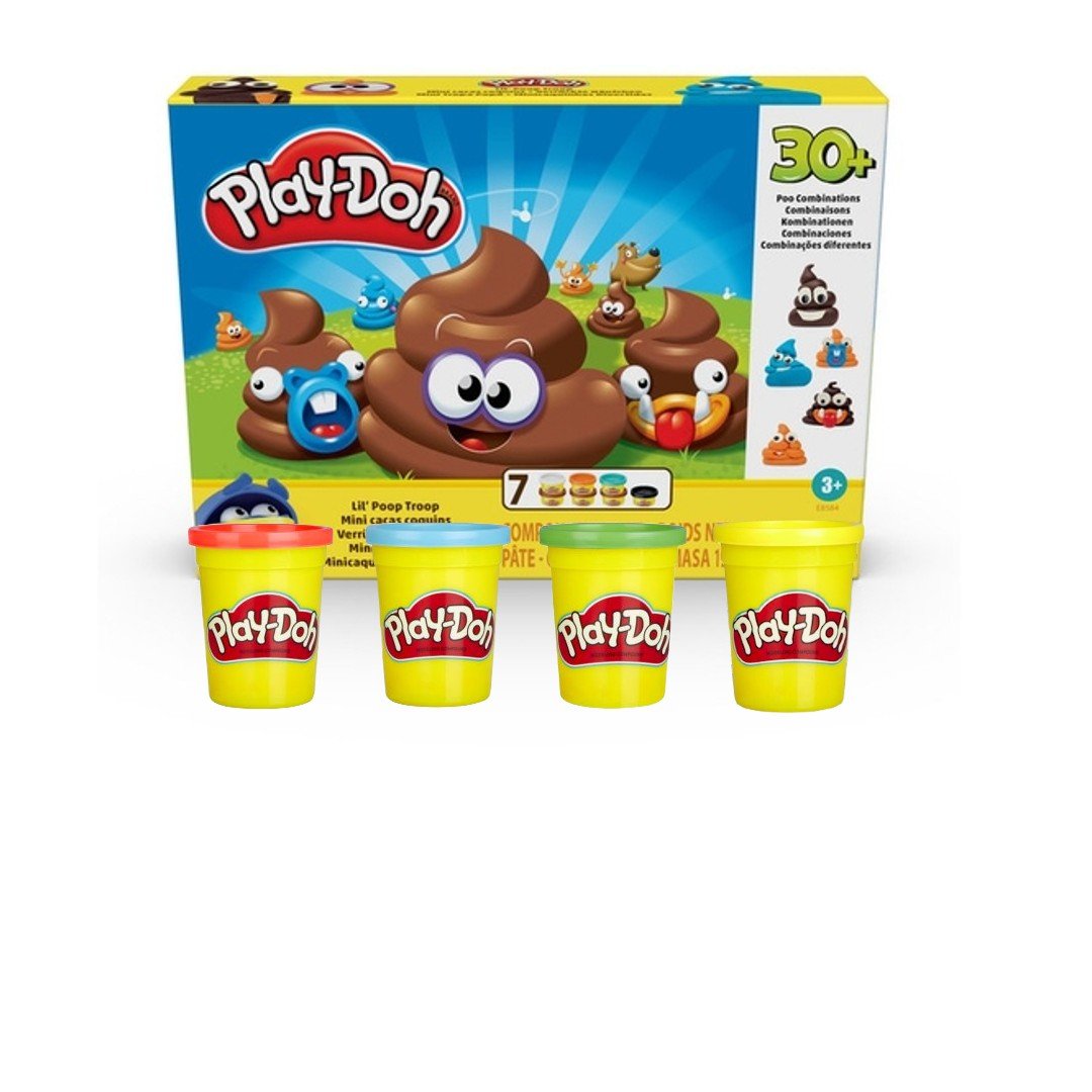 Play-Doh Builder Ciastolina Lil' Poop Troop zabawna kupa E8584 + 4 tuby ...