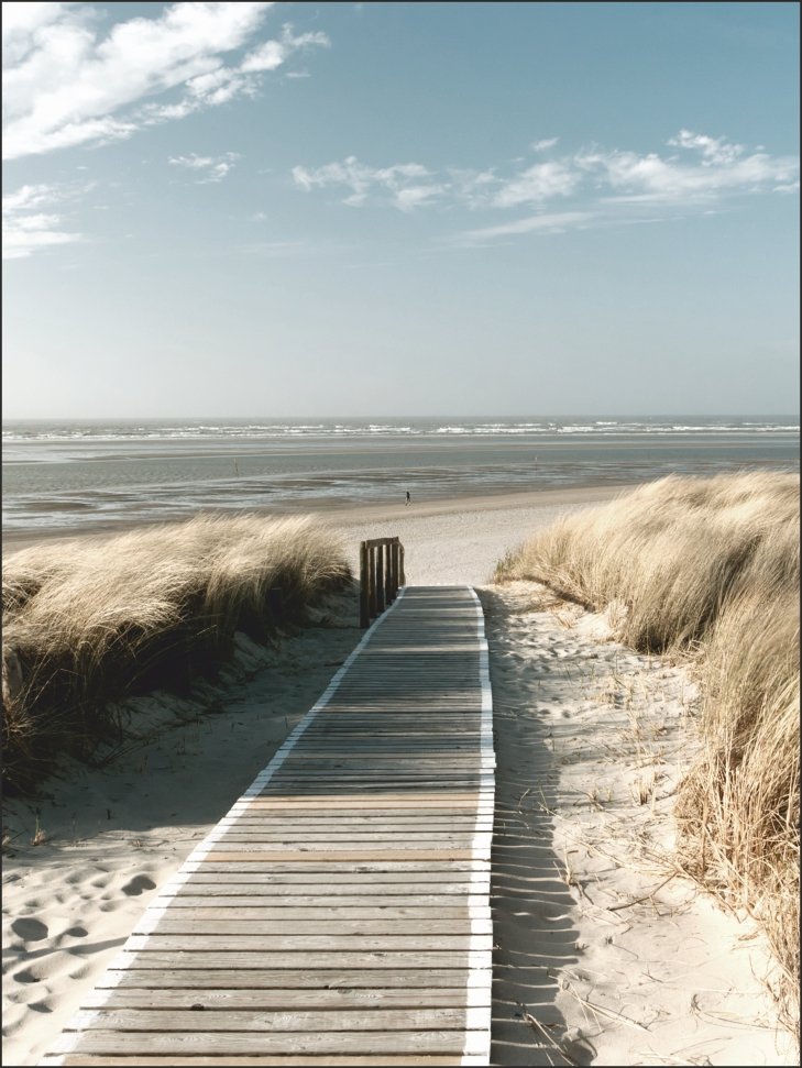 Plaża morze piasek DUŻO WZORÓW plakat A2 42x59,4cm żagle woda jezioro ...