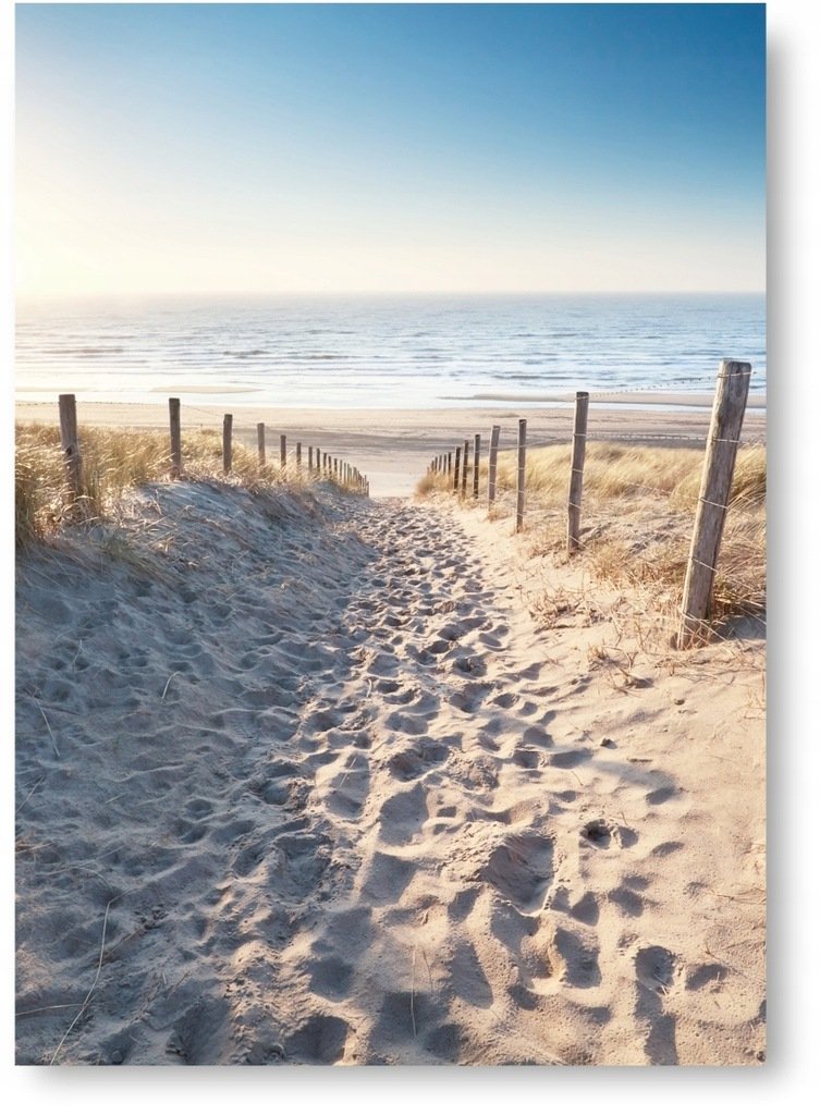 PLAŻA PIASEK MORZE NIEBO plakat obraz plakat 40x50 cm #125 - KMB PRESS ...