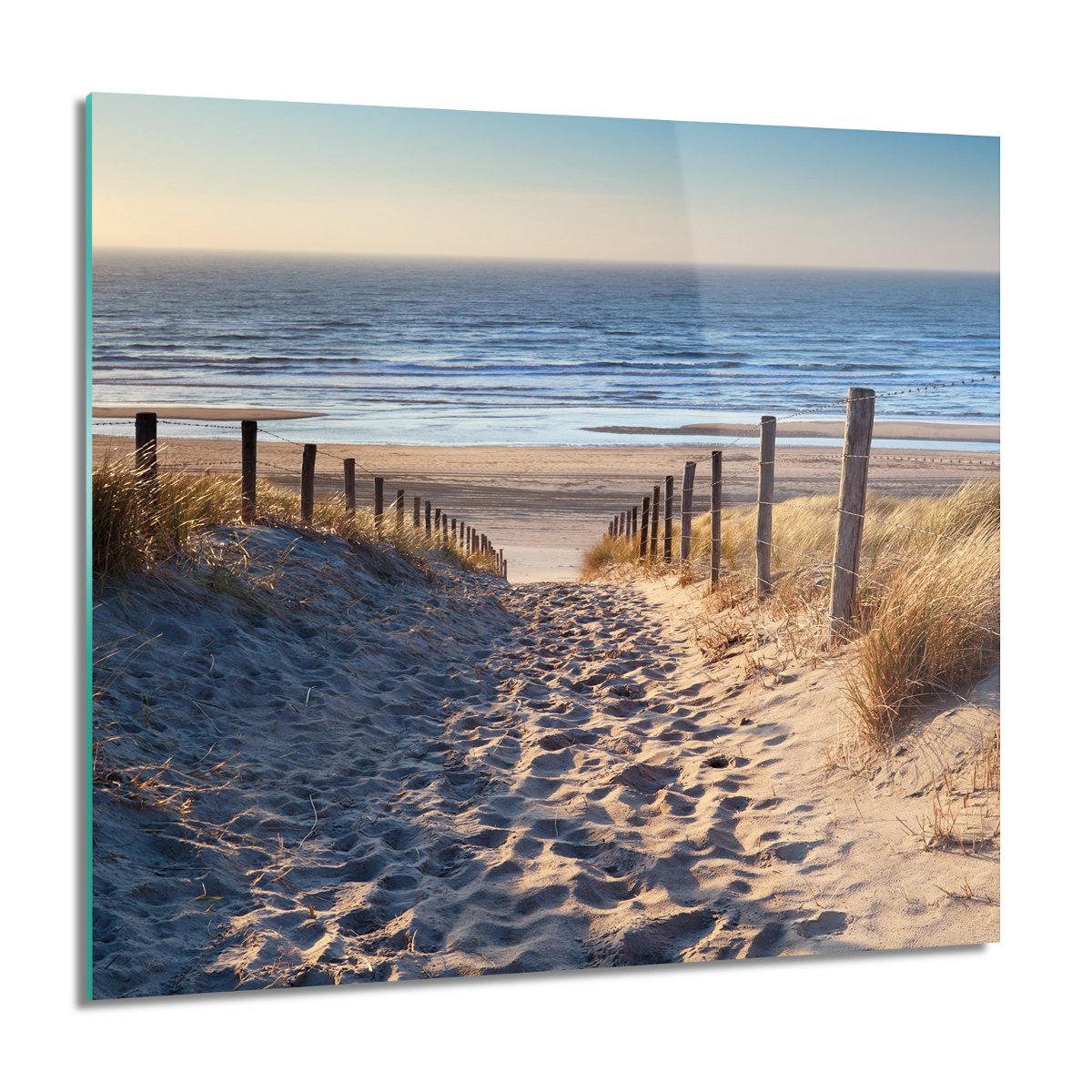 Plaża piasek morze nowoczesne obraz na szkle, 60x60 cm - ArtPrintCave ...