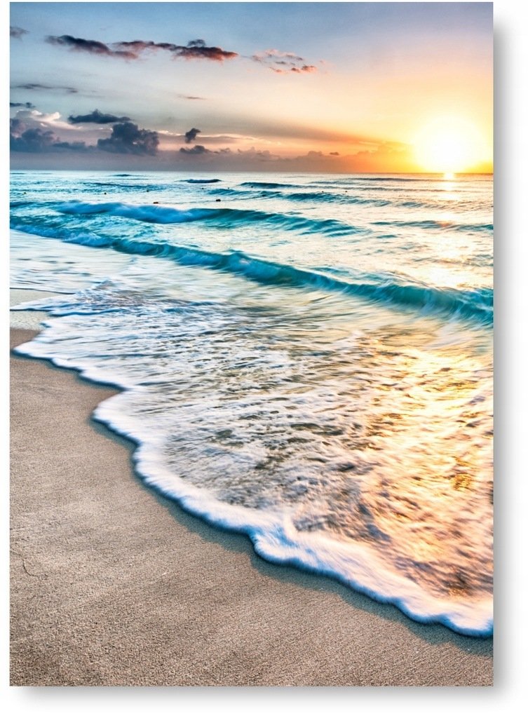 PLAŻA sŁOŃCE PIASEK MORZE NIEBO plakat obraz B1 100x70cm #126 - KMB ...