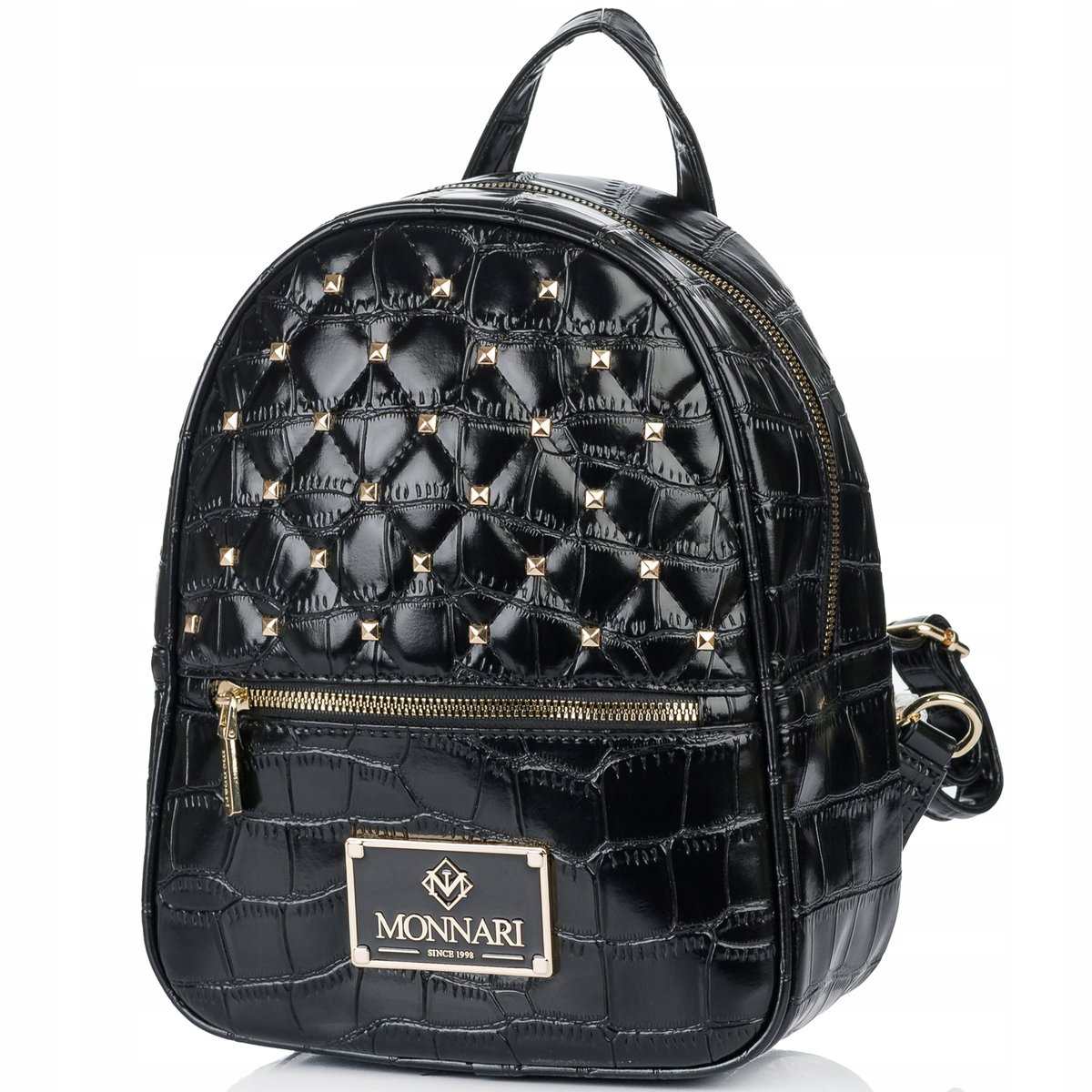 Plecak Damski Monnari Miejski Czarny Logo Croco Miejski - MONNARI ...