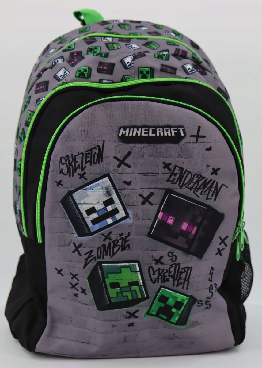 Plecak MINECRAFT do szkoły - 3 komory kieszenie boczne + na laptopa 44 cm - JACOB COMPANY | Moda ...