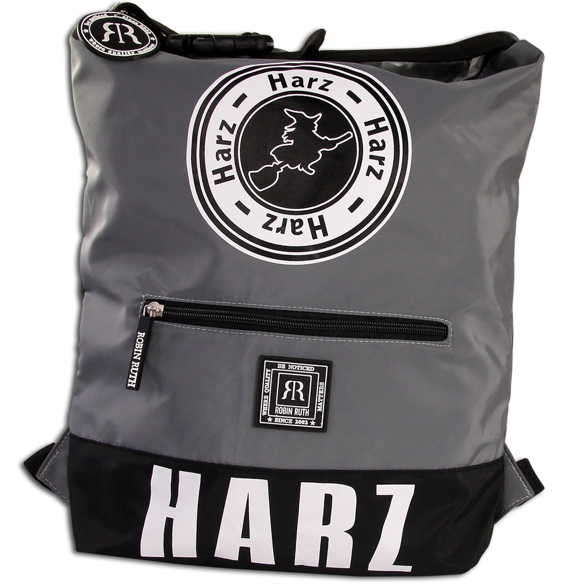 Plecak Robin Ruth poliester jasnoszary czarny ORG120J - Robin Ruth ...