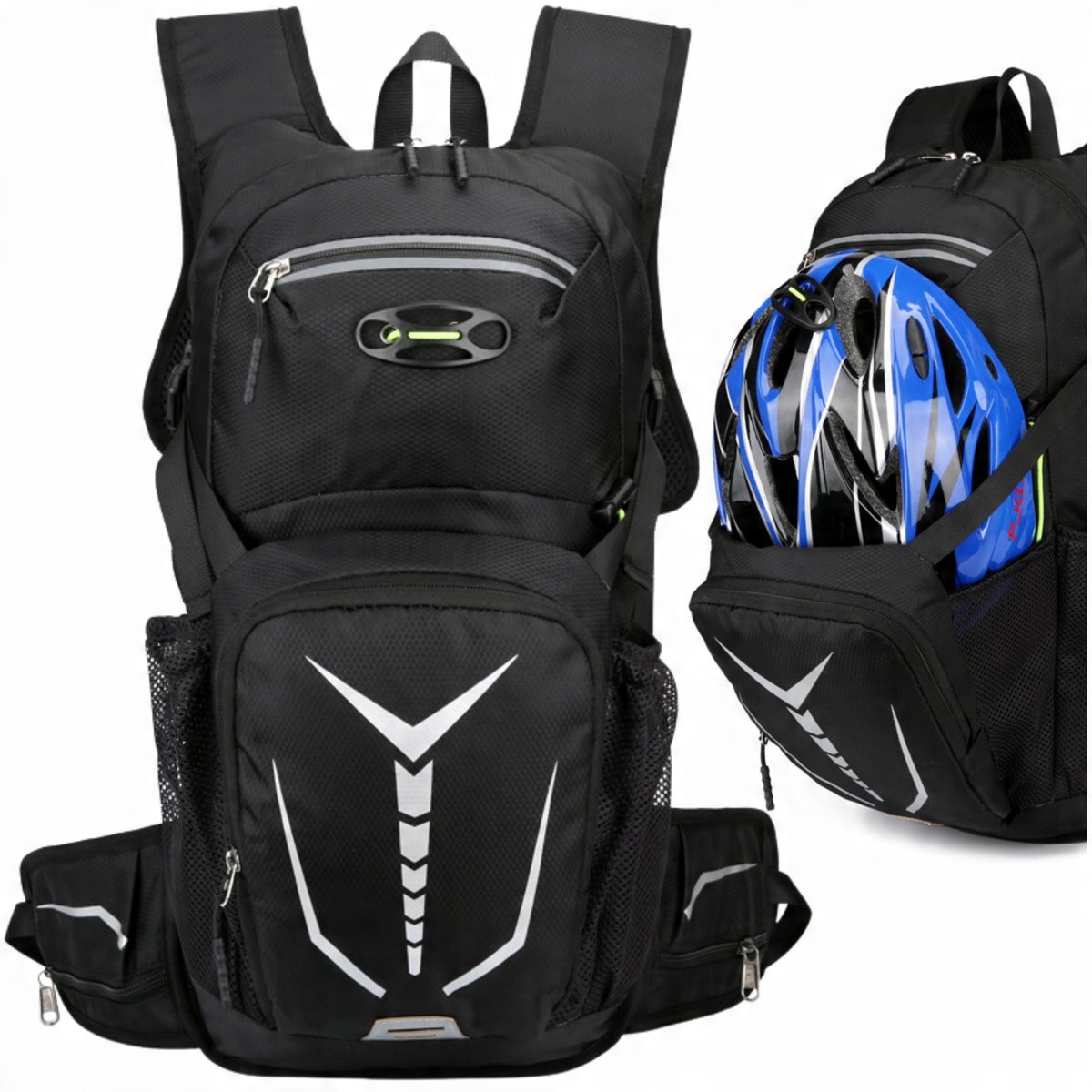 PLECAK ROWEROWY TURYSTYCZNY SPORTOWY LEKKI NA ROWER UNIWERSALNY CZARNY ...