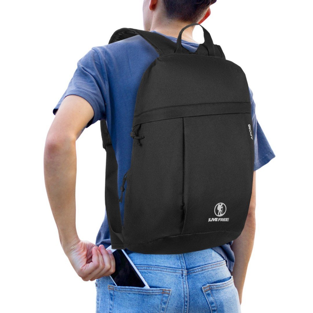 Plecak sportowy MAŁY lekki na rower trecking czarny BP01 czarny - Beltimore | Moda Sklep EMPIK.COM