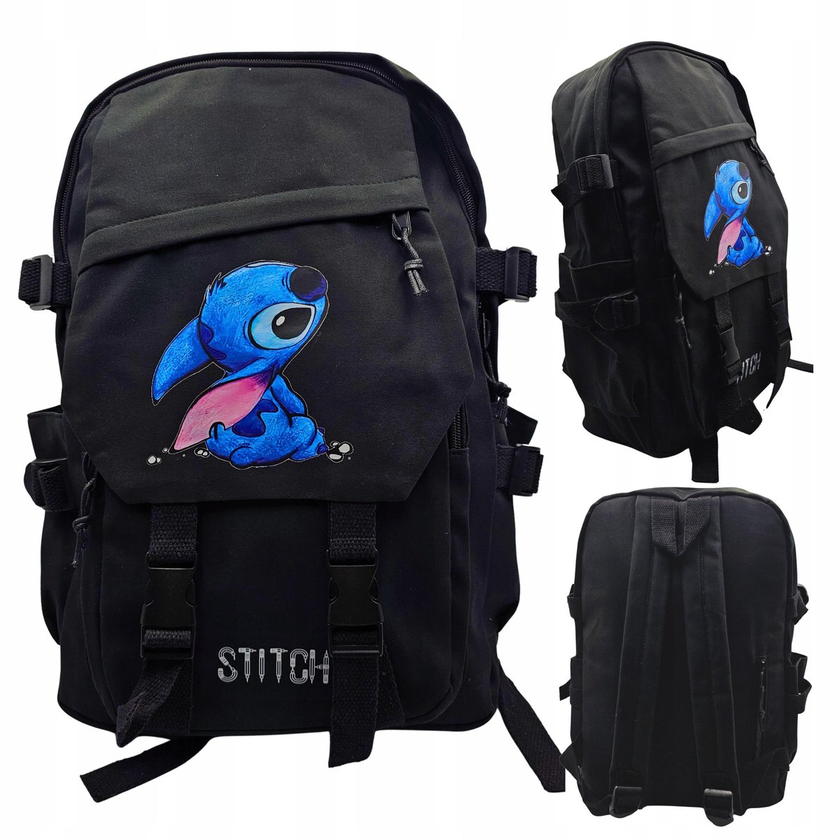 Plecak Stich Lilo i Stitch Do Szkoly Szkolny Miejski Podróżny Pojemny ...