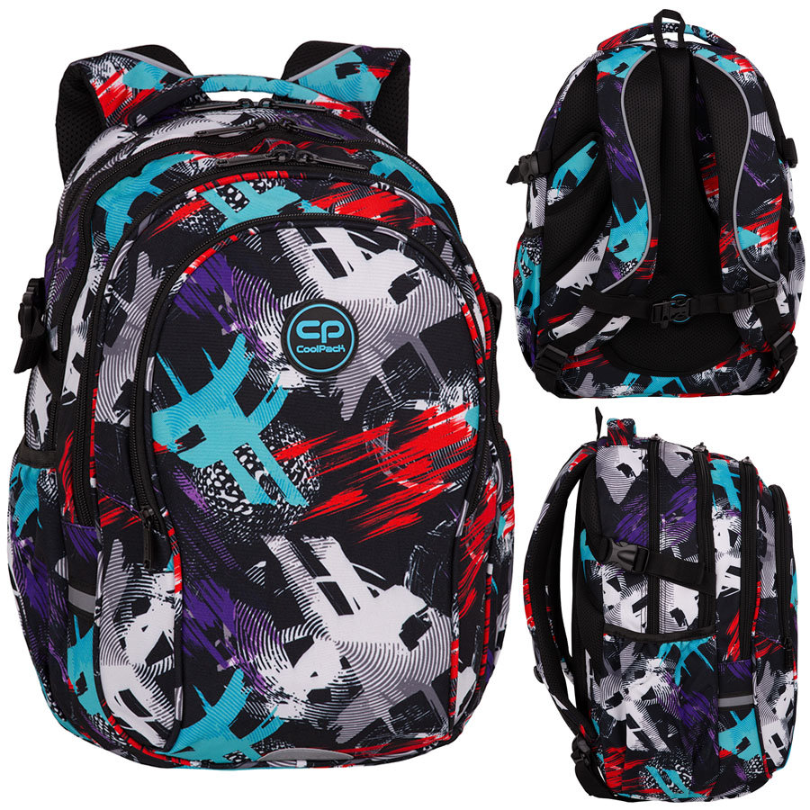 Plecak szkolny dla chłopca, abstrakcja, czarny, Factor Hashtag F002810 CoolPack - CoolPack ...