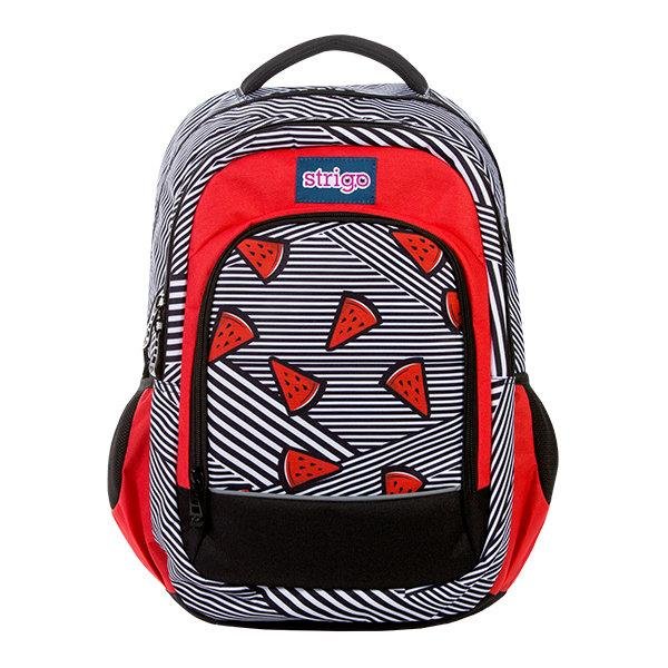 Plecak szkolny dla dzieci, geometryczny, czerwony, Strigo - Strigo ...