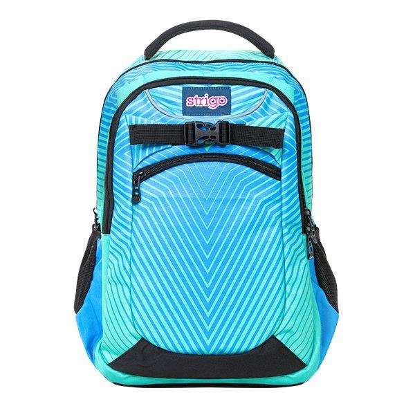 Plecak szkolny dla dzieci, geometryczny, niebieski, Strigo - Strigo ...