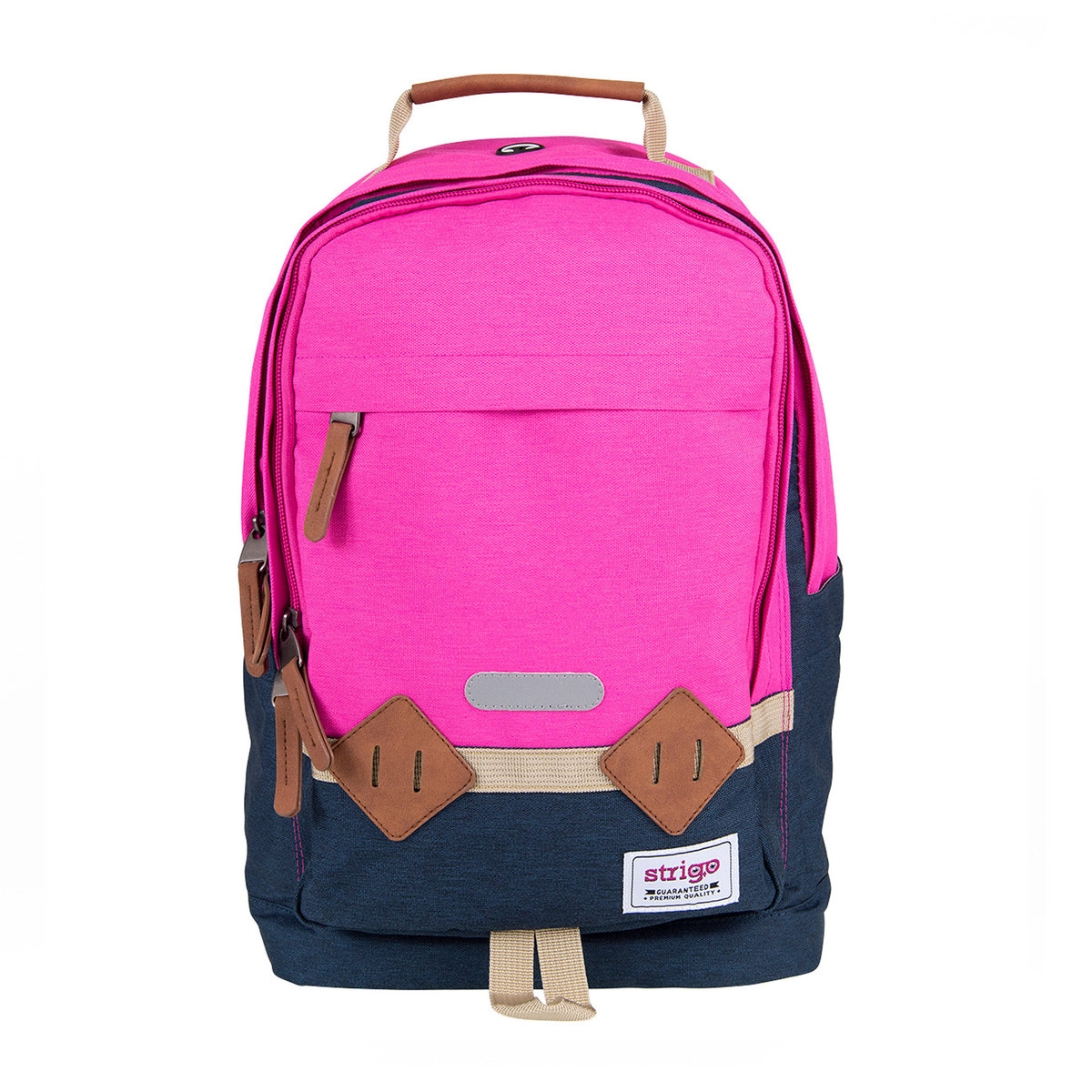 Plecak szkolny dla dziewczynki, gładki, różowy, Strigo - Strigo | Sklep ...