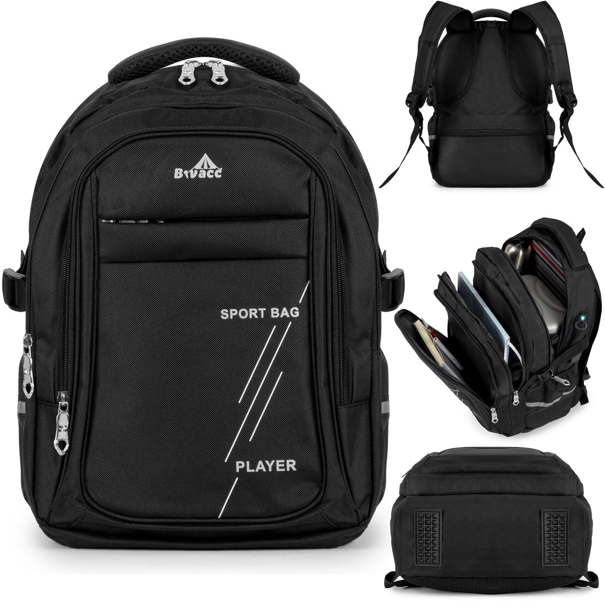 Plecak szkolny do szkoły dla dzieci młodzieżowy Bivacc PLAYER W319 ...