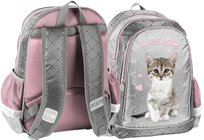 Plecak szkolny SŁODKI KOTEK kot z kotkiem dla dziewczynki PIERWSZOKLASISTKI 1 2 3 klasa ...