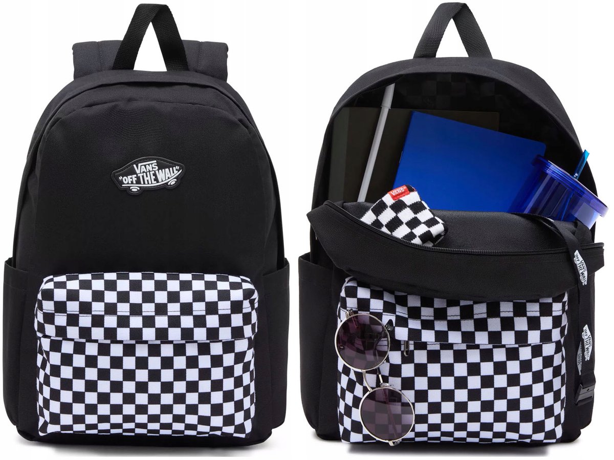 PLECAK SZKOLNY VANS OLD SKOOL CZARNY KLASYK REALM CHECKERBOARD ...