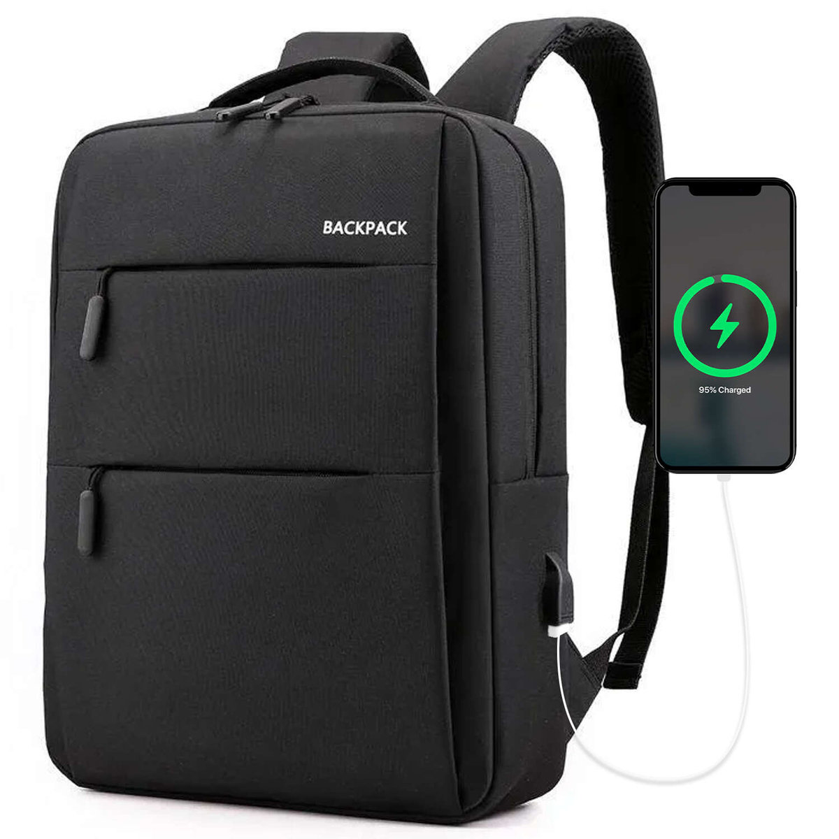 Plecak torba na laptopa 15,6" duży wodoodporny z portem USB Unisex ...