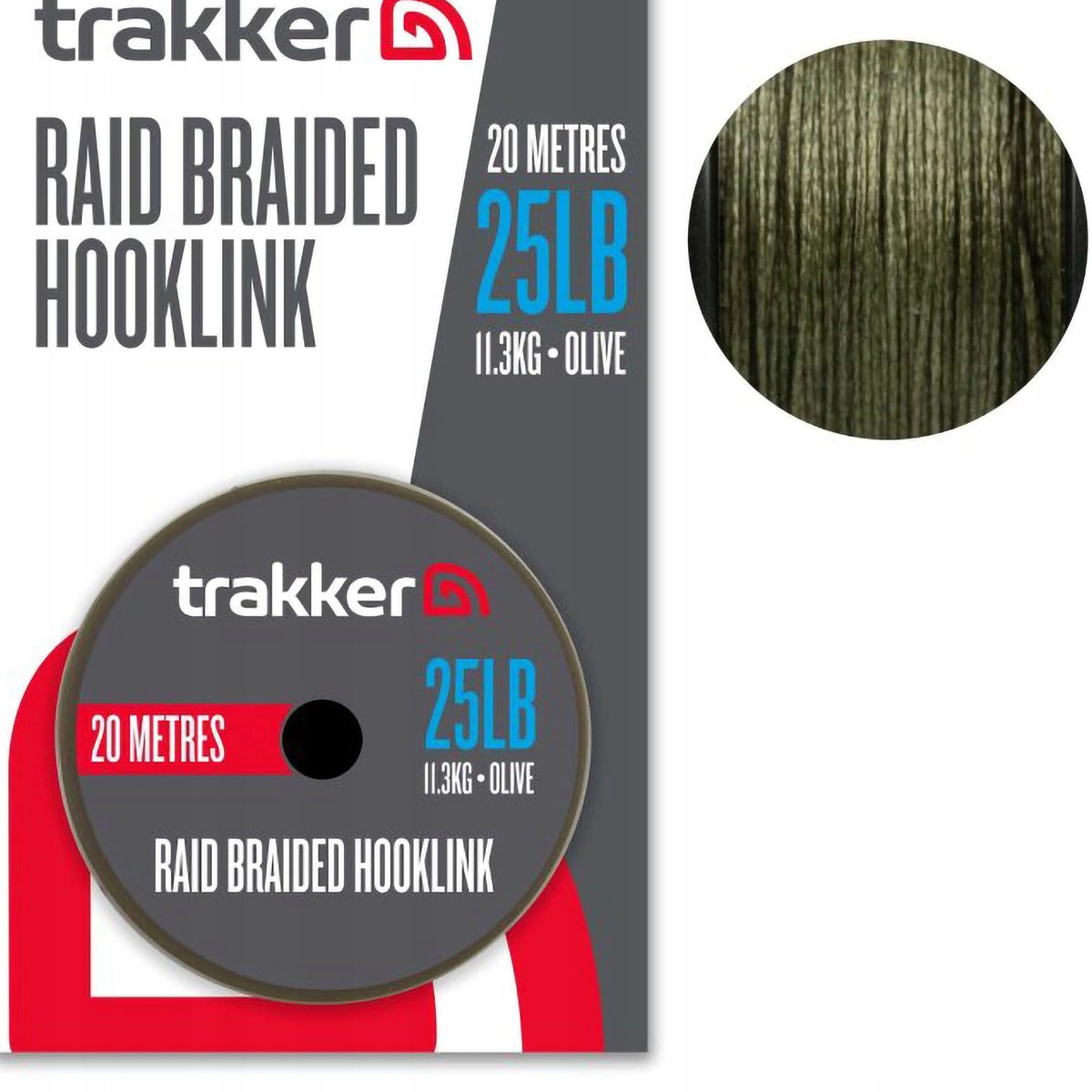 PLECIONKA PRZYPONOWA TRAKKER RAID BRAIDED HOOKLINK 35LB - 15.9KG 20M ...