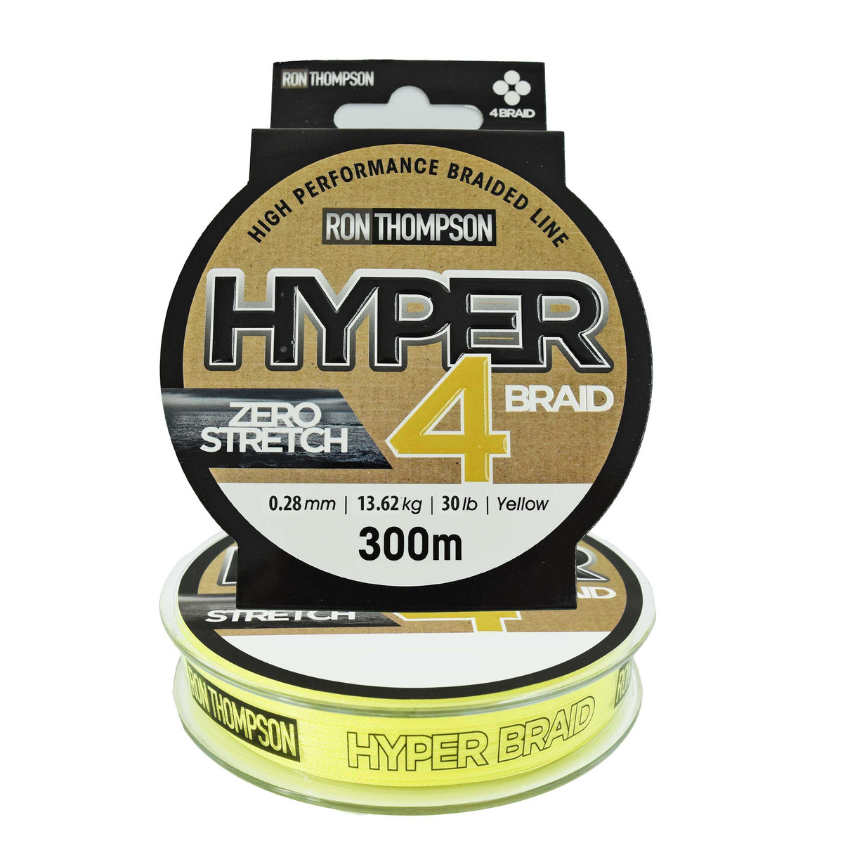 Plecionki Ron Thompson Hyper 4-Braid 300M Żółte 0,28 Mm - RON THOMPSON ...