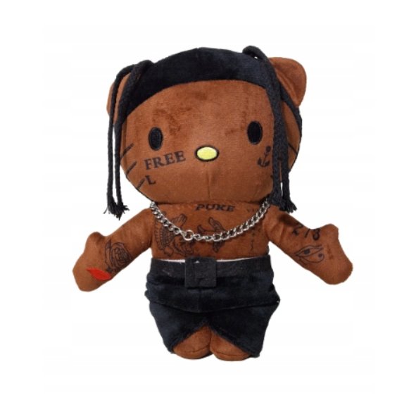 Pluszak Travis Scott Hello Kitty Miś Przytulanka Maskotka Rapowy ...