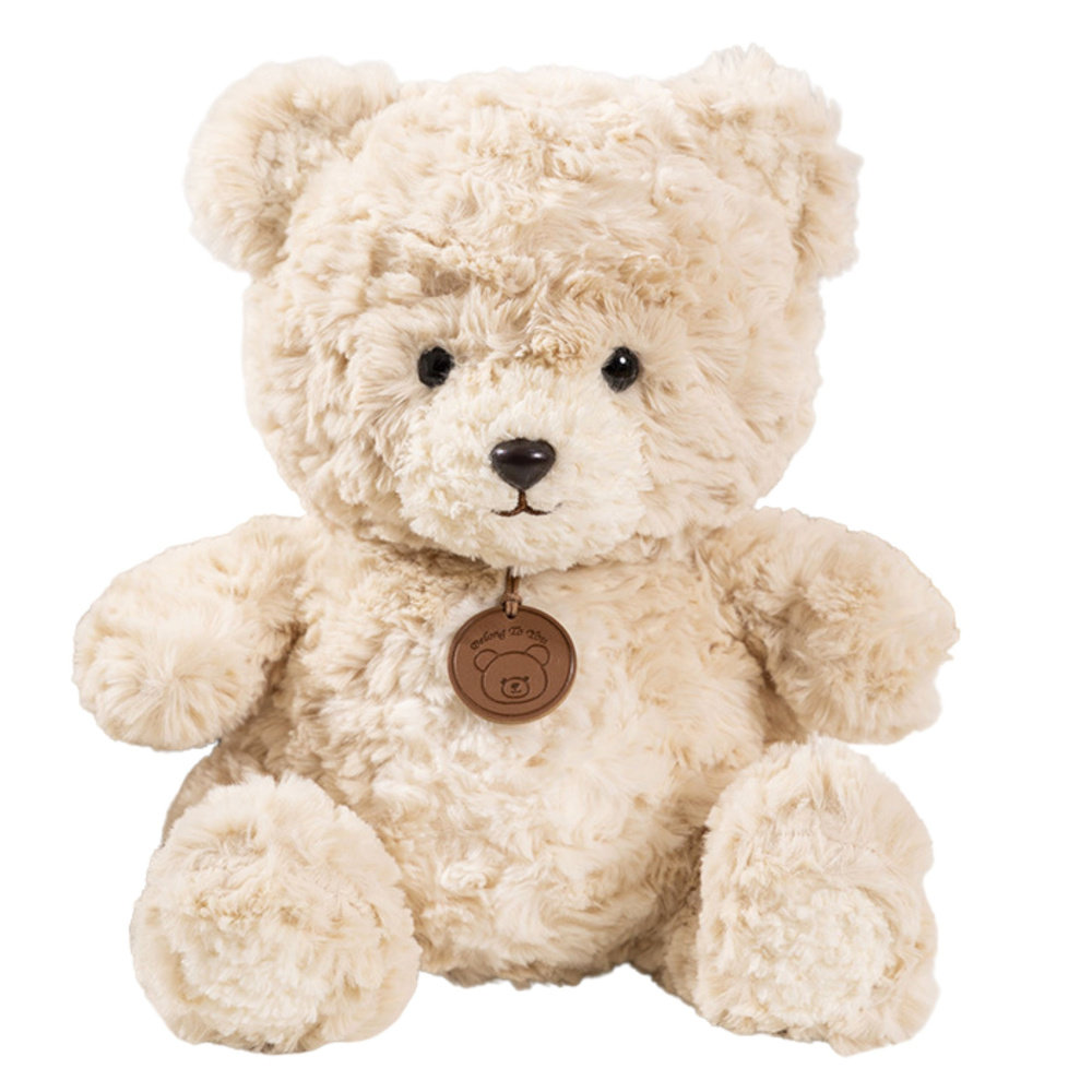 Pluszowa Maskotka Przytulanka Miś z Medalionem Beżowy 25cm - Lean Toys ...