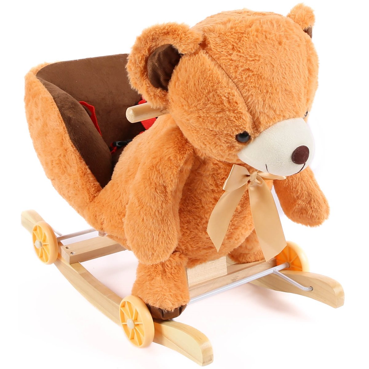 Pluszowy Bujaczek Miś 2w1 – Bujak i Jeździk z Płozami, Kółkami – dla ...