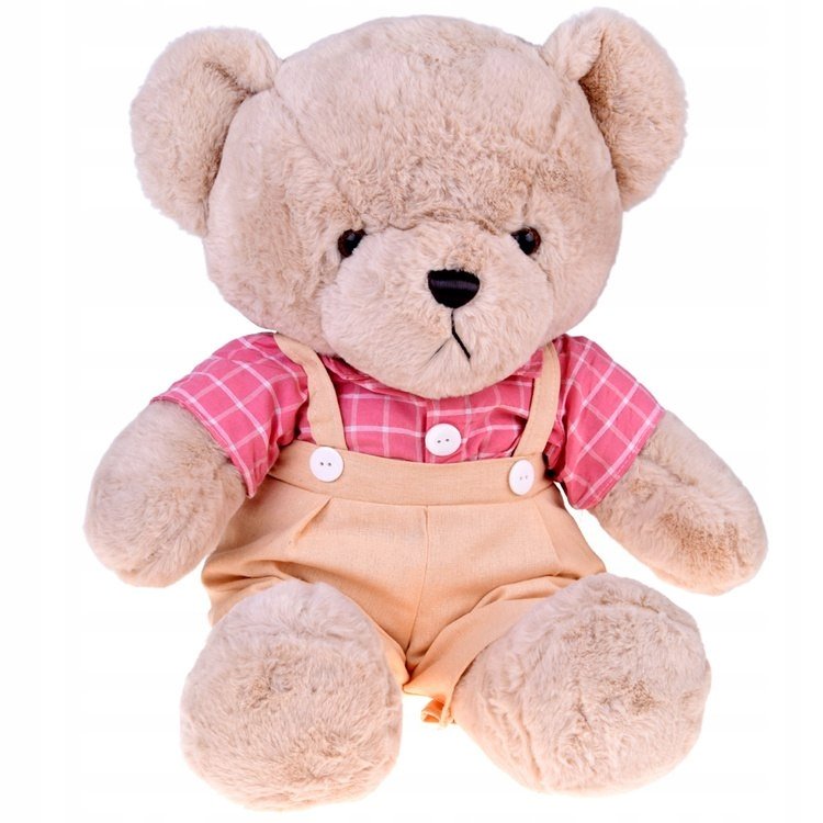 Pluszowy MIŚ - beżowy Filip 58cm w różowej VINTAGE koszuli ZA5923 A ...