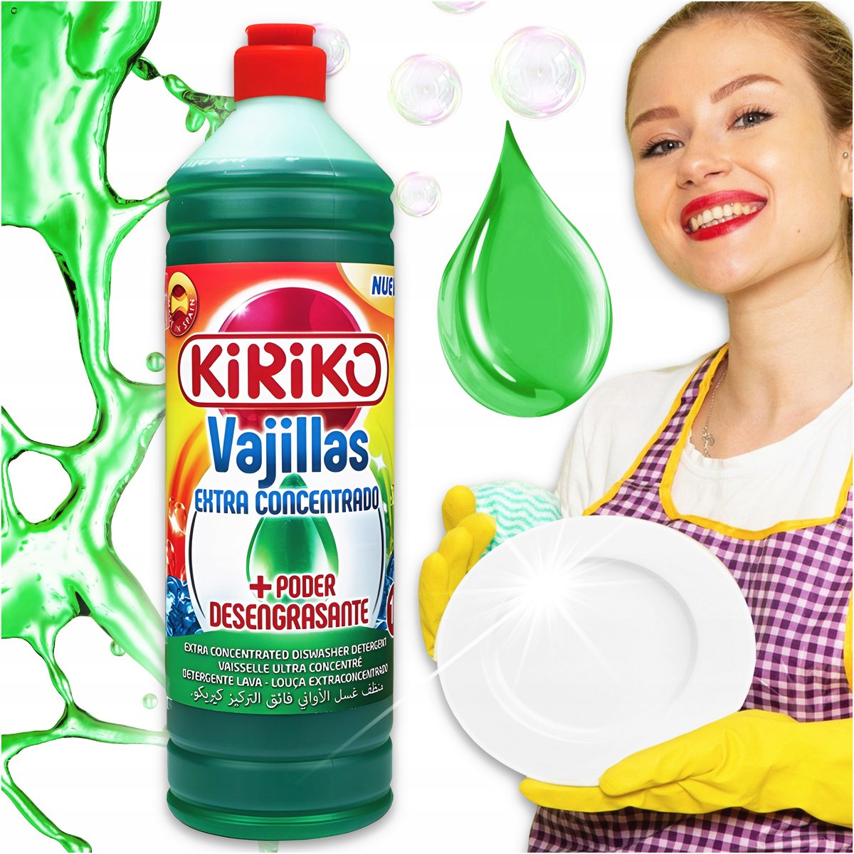 Płyn do mycia naczyń ekstra nowoczesna formuła skoncentrowany 1l kiriko - Inny producent | Sklep ...