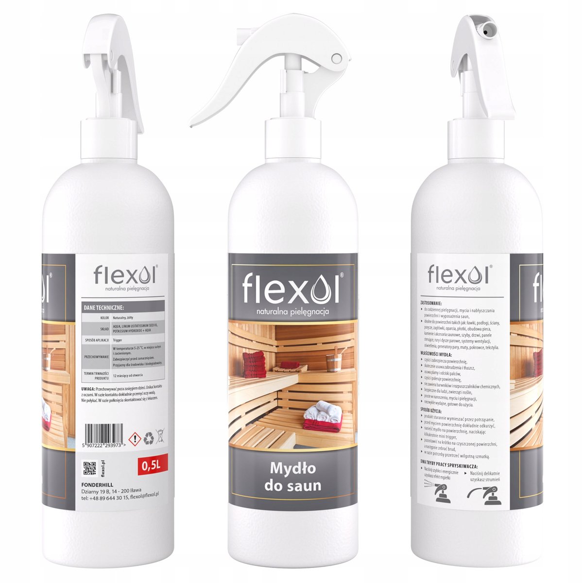 Płyn Środek Preparat Do Czyszczenia Saun 0,5 L - Flexol | Sklep EMPIK.COM